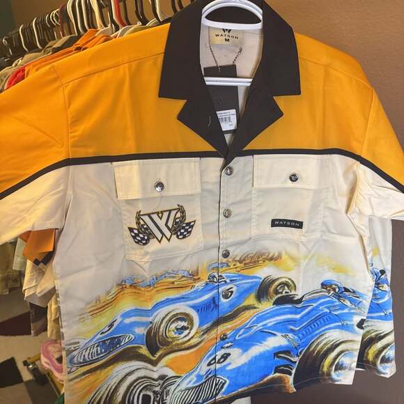 Watson | Shirts | Watson Luxe Grand Prix Car Hawaiian Shirt | Poshmark